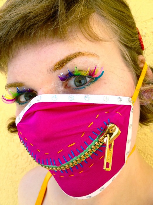 MEGA GOLD ZIPPERED MASK | Made By Julianne